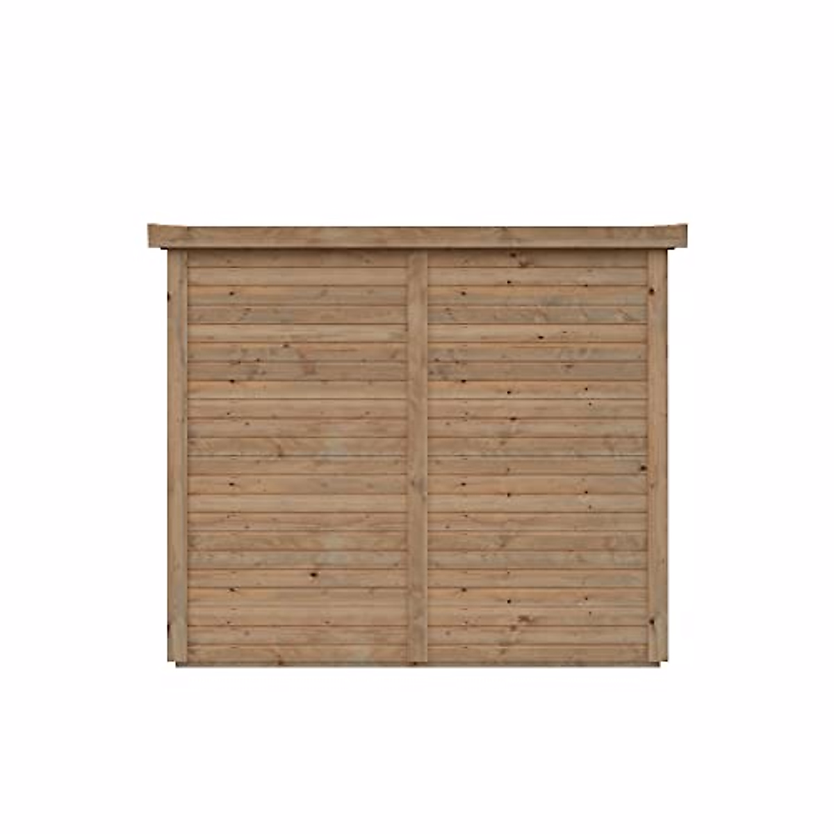 Leisure Season Urbano Lean to Shed Kit - Modern Weatherproof Outdoor Storage Shed with Floor, Doors, Plexiglass Windows, Pent Roof - Nordic Spruce Wood Shed Kit - Medium Brown, 8'x4' (URB8X47853)