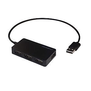 HomeSpot USB2.0 Hub 4-Port High Speed with Long Extension Cable Compatible with Windows 7/8/10 OSX Linux