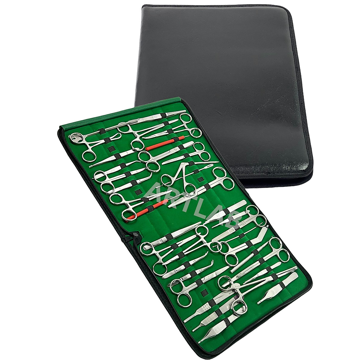 New 177 PCS Advanced Premium Instruments Kit | Scissors | Needle Holder | Hemostat Foceps | Tweezers Forceps | Scalpel Hanlde Blades | Backhaus Towel Clamp | Veterinary Instruments with Carrying Case