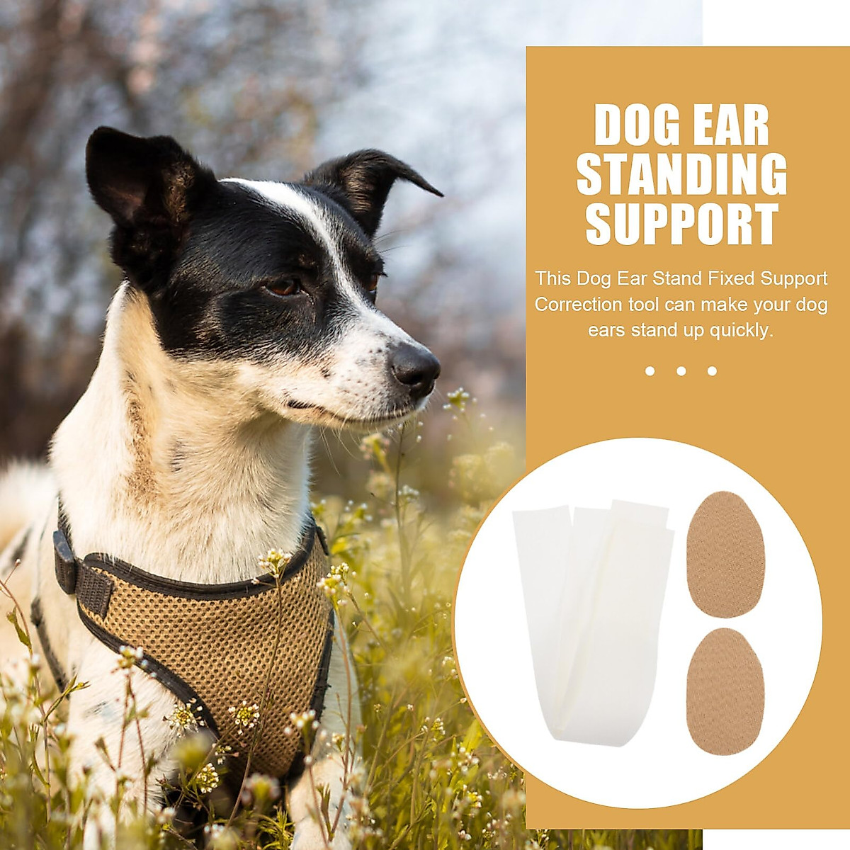 Ipetboom Dog Ear Posting Kit, Dog Ear Stand Sticker Up Support Tool Dog Ear Fixed Correction Vertical Holder for Corgi Small Doberman 1 Pair