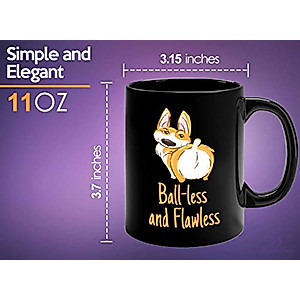 Bubble Hugs Veterinarian Coffee Mug 11oz Black - Ball Less and Flawless - Med Tech Animal Lover Pet Veterinary Groom Dog Cat Doctor