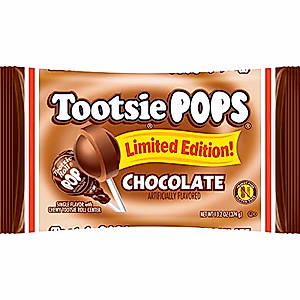 Tootsie Pops Tootsie Roll Pops Chocolate Flavor Limited Edition, Single Flavor Lollipop, 13.2 Ounce bag, 13.2 Ounce