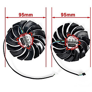 inRobert 95mm PLD10010S12HH RTX3060 RTX3070 GPU Fan for MSI RTX 3070 3060 Ti Ventus 2X Graphics Card Cooling Fan (Fan-B)