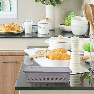 Housoutil Flatware Tray with Lid, Kitchen Drawer Organizer, Kitchen Cutlery Tray and Utensil Drawer Organizer with Cover, Countertop Silverware Storage Container (Black)