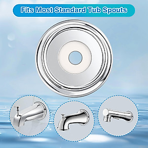 Metal Tub Spout Cover Ring, Bathroom Faucet Remodeling Wall Plate with Foam Gasket