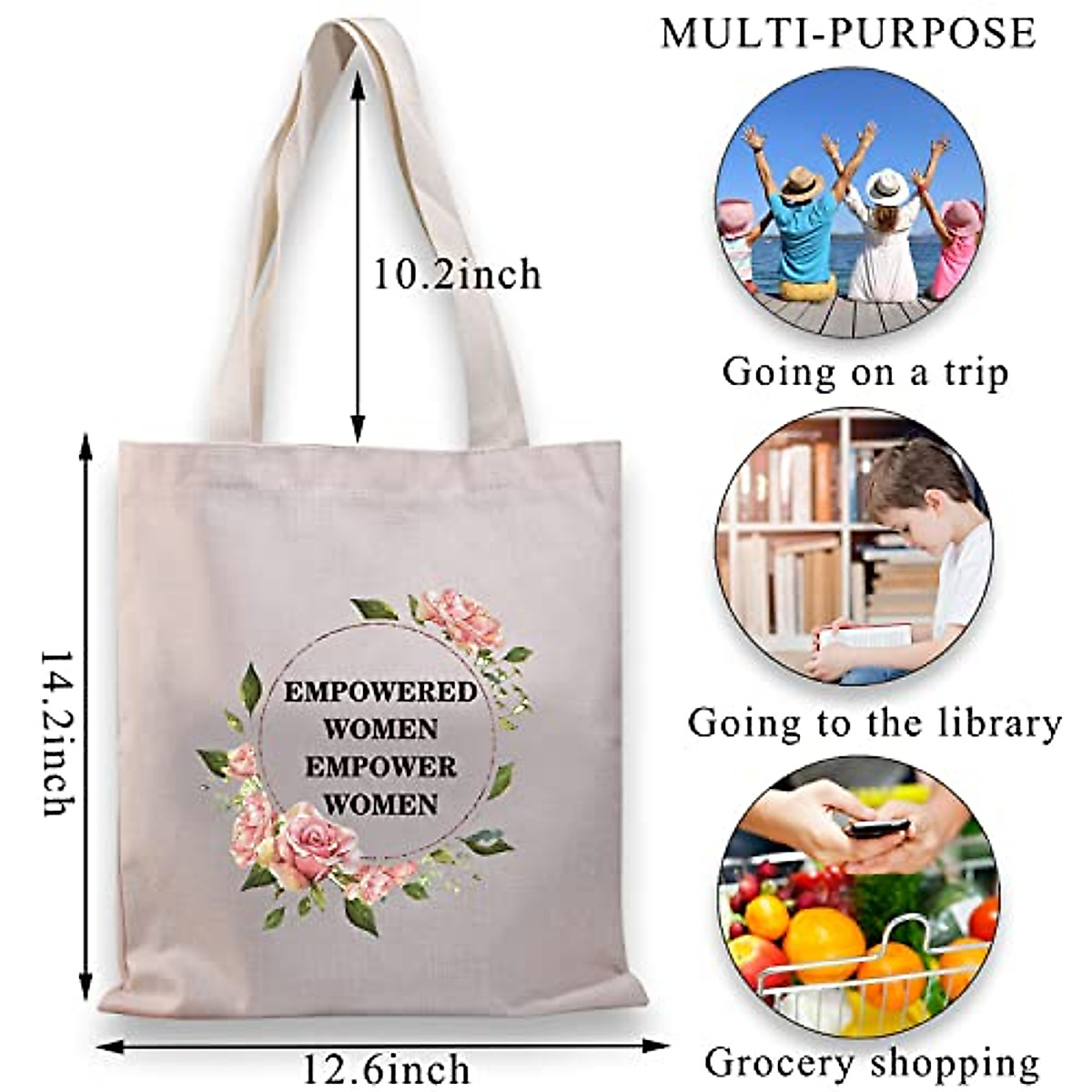 Feminist Tote Bags For Women Empowerment Gift Empowered Women Empower Women Gift (Empowered women TG 2)
