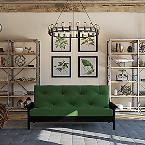 Trupedic Poly Solid Futon Mattress, 8-inch, Hunter Green