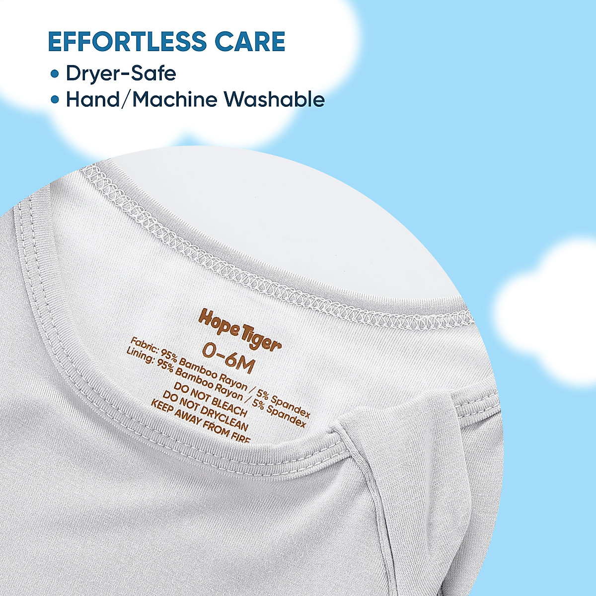 Baby Bamboo Sleep Sack - 0.5 TOG Organic Sleeveless Wearable Swaddle Blanket Bag for Boy Girl - for 68-74°F Room (Grey, 6-18 Months)