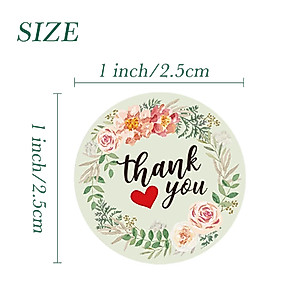 Thank You Stickers in 36 Designs, 2500 Pcs 1 Inch Thank You Stickers Labels for Envelopes, Bubble Mailers and Gift Bags Packaging for Small Business (Floral Style)