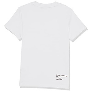 Lacoste Unisex-Child Boy's Short Sleeve Regular Fit Crew Neck Tee Shirt, White, 10 Years