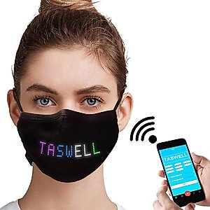 LED Smart Mask | Custom Mask with Bluetooth Mask Face Cover Talking Electric Mask | Digital Mask Christmas LED Mask | Customizable Halloween LED Bluetooth Mask | LED Bluetooth Electronic Mask