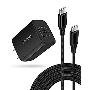 20W PD USB C Wall Charger Adapter [60W/6FT] USB Type C to USB-C Cable, Fast Charging 3.0 Block Plug Cube Brick Box, Android USBC to C Phone Power Charger Cord for Samsung Galaxy, Google Pixel ZTE Moto