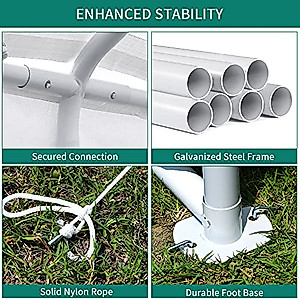 YITAHOME 16x32ft Party Tent Heavy Duty Outdoor Wedding Tent Canopy Event Shelters Upgraded Galvanized Steel Carport with Removable Sidewall Windows for Commercial and Parties, White