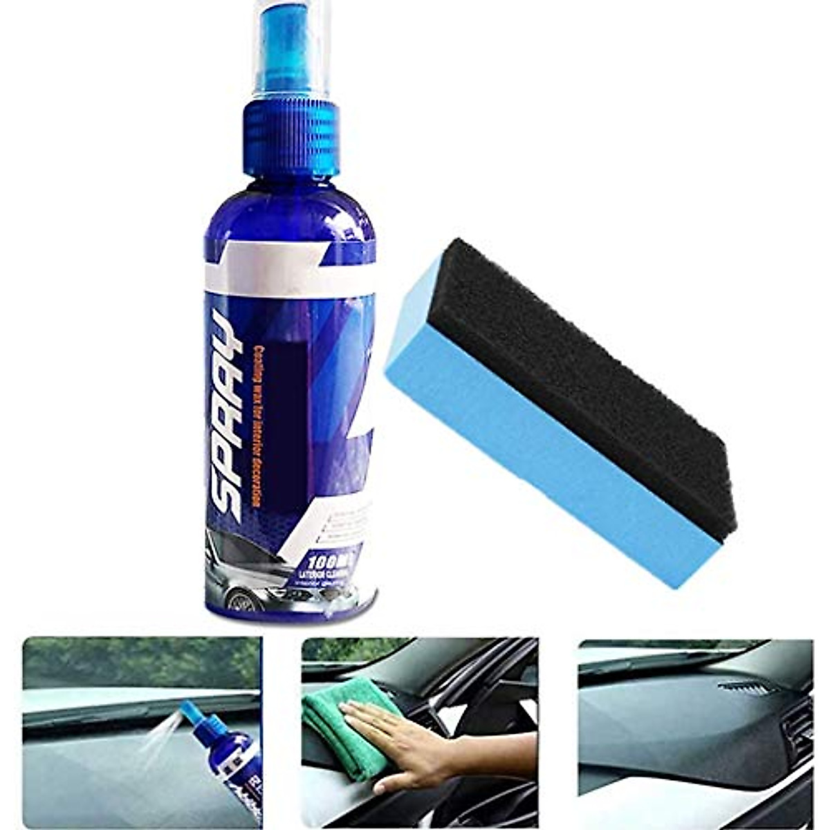 Biaoyun Anti Scratch 100ml Car Nano Ceramic Coating Agent Wax with Sponge,Fog-Free Deep Shine Slick Surface and Long-Lasting Protection