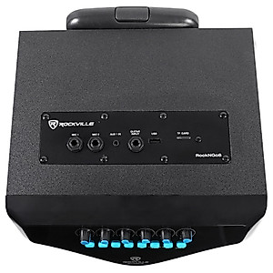 Rockville ROCKnGo 8" Rechargeable PA Speaker w/Bluetooth+Headset+Wireless Mic