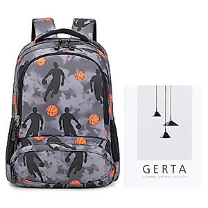 BYPTNF Backpack for Boys Student School Bookbag Kids Heavy Duty Waterproof Durable Multi-Pocket for Elementary Travel Large (A-Grey)