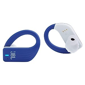 JBL ENDURANCE PEAK - True Wireless Earbuds, Bluetooth Sport Headphones with Microphone, Waterproof, up to 28 Hours Battery, Charging Case and Quick Charge, Works with Android and Apple iOS (blue)