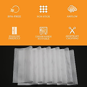 Kispog Silicone Dehydrator Sheets for Food Dehydrator & Freeze Dryer. 20 Pcs/Sets 14x14 in