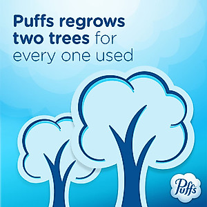 Puffs Ultra Soft Facial Tissues, 1 Family Size Box, 124 Facial Tissues Per Box