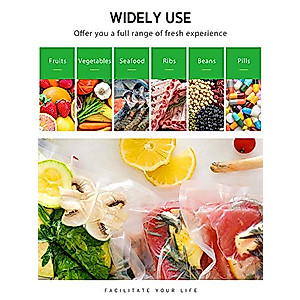 Syntus Vacuum Sealer Bags, 6+3 Pack 6 Rolls 11" x 20' and 3 Rolls 8" x 20' Commercial Grade Bag Rolls, Food Vac Bags for Storage, Meal Prep or Sous Vide