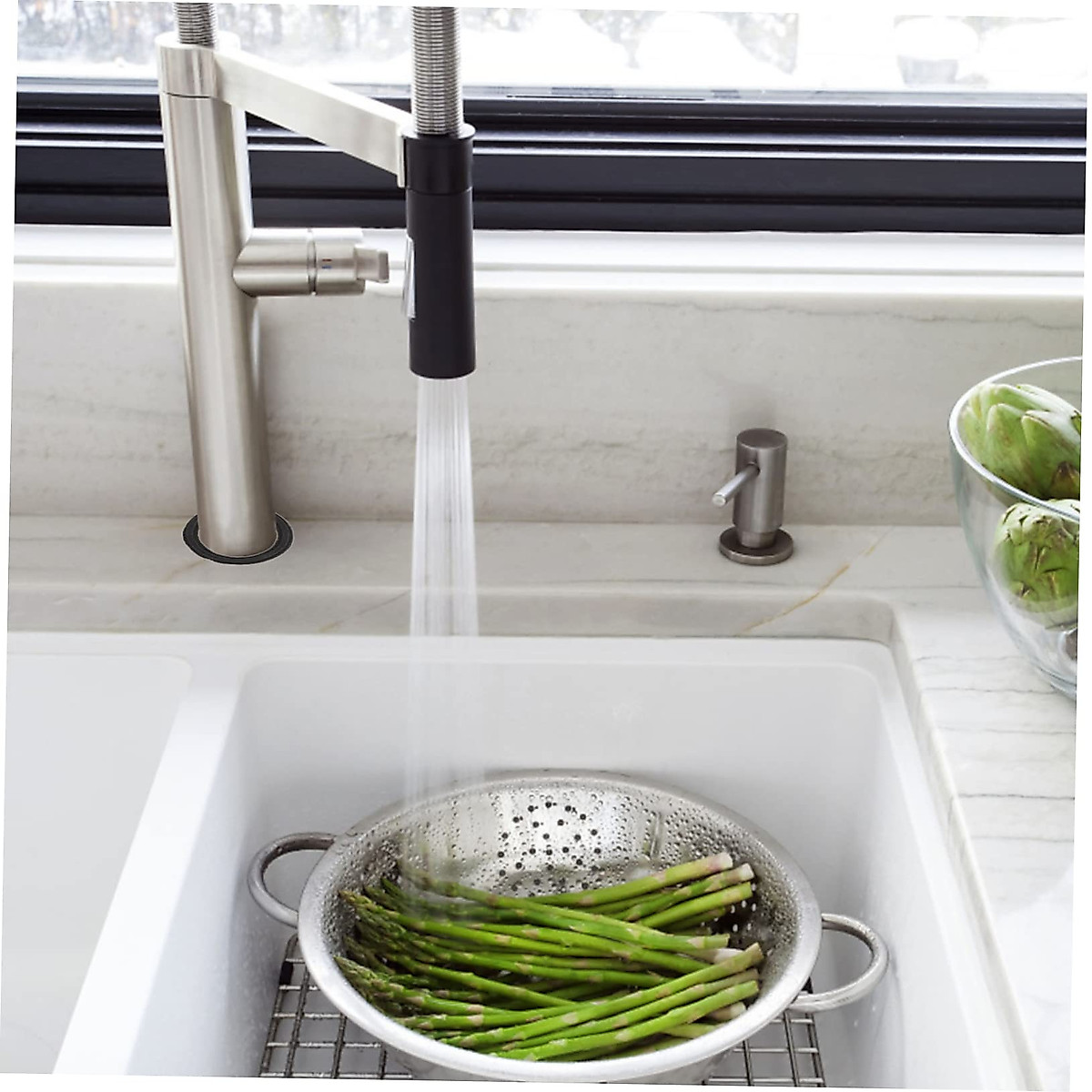 Veemoon 1 Set Horseshoe Mounting Accessories Fixing Bracket Sink Holder Tap Fixing Tool Wash Basin Tap Fixing Fitting Locknuts Kitchen Antiloosing Nut Washers Anti-Loose Faucet Copper