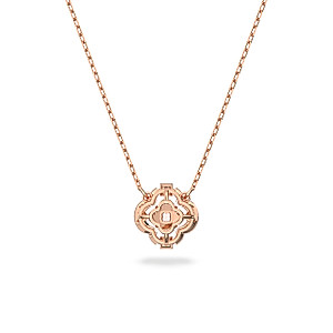 SWAROVSKI Sparkling Dance necklace, White, Rose gold-tone plated