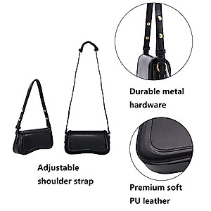Zengmei Shoulder bag, Designer Bag, Saddle Purse for Women Female Girl (8-Black saddle)