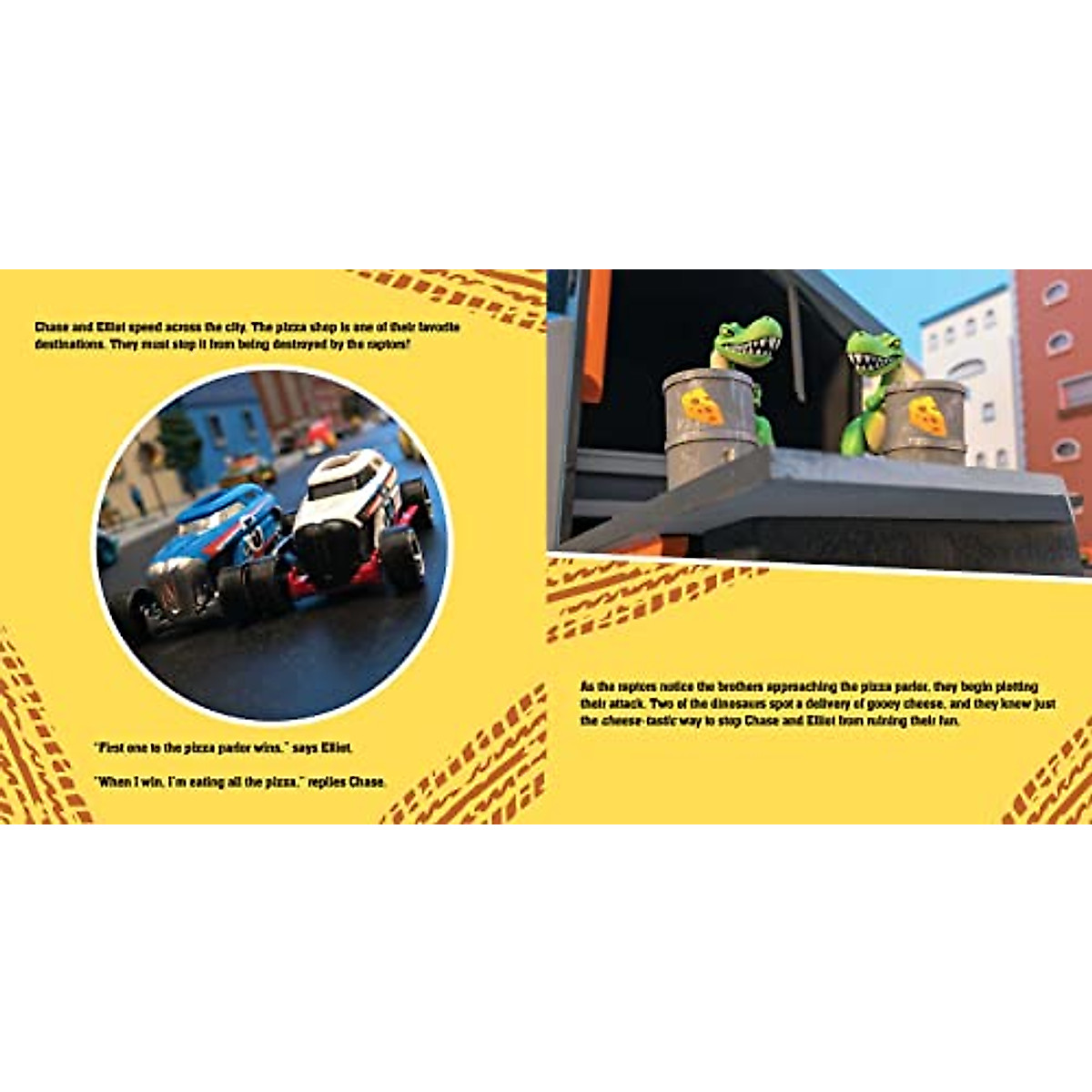 Hot Wheels City: Pizza Party Peril!: Car Racing Storybook with 45 Stickers for Kids Ages 3 to 5 Years