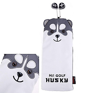 HISTAR Golf Driver Fairway Wood Hybrid Head Corver Husky Cartoon Animal Golf Cover (3Pcs)
