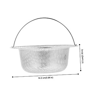 Uonlytech Filter Sink Catcher Drain Kitchen Sink Strainer with Handle Kitchen Hair Kitchen Sink Strainer Stopper Sink Food Catcher Bath Sink Kitchen Accessories Tub Protector Stainless Steel