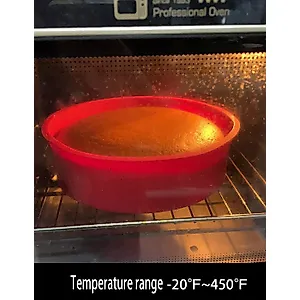 2pcs 8 Inch Silicone Cake Pan for Baking, Round Cake Molds Silicone Baking Pan Non-Stick Quick Release Suitable for Cheesecake Chocolate Cake Brownie Cake puddings