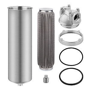 Amwater Stainless Steel Re-Cleanable Filter Cartridge For 20"Filter Housing,20 "Length,2.5 "OD(100 micron)