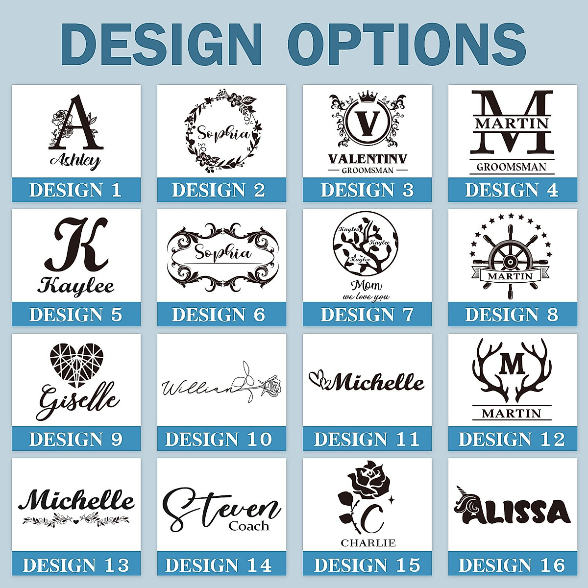 Personalized Tumbler with Engraved Name - 21 Designs Double Wall Insulated with Slider Lid 20oz Coffee Tumbler- Personalized Gift for Birthday Christmas for Men Women