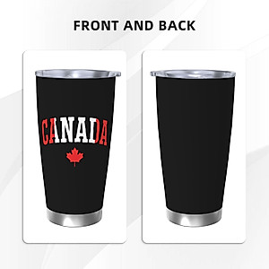 Biaomn Canada Stainless Steel Tumbler Vacuum Insulated Travel Tumbler With Lid Coffee Mug Car Cup For Home Office Outdoor 20oz