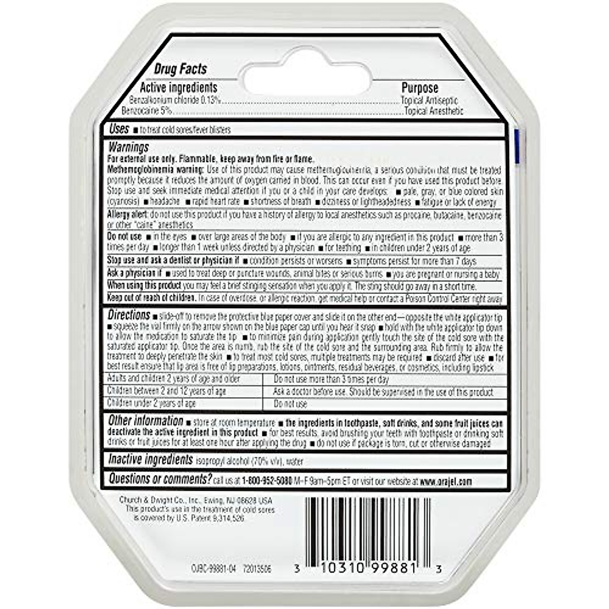 Orajel Cold Sore Treatment – Instant Relief for Cold Sore Pain- From #1 Oral Pain Relief Brand