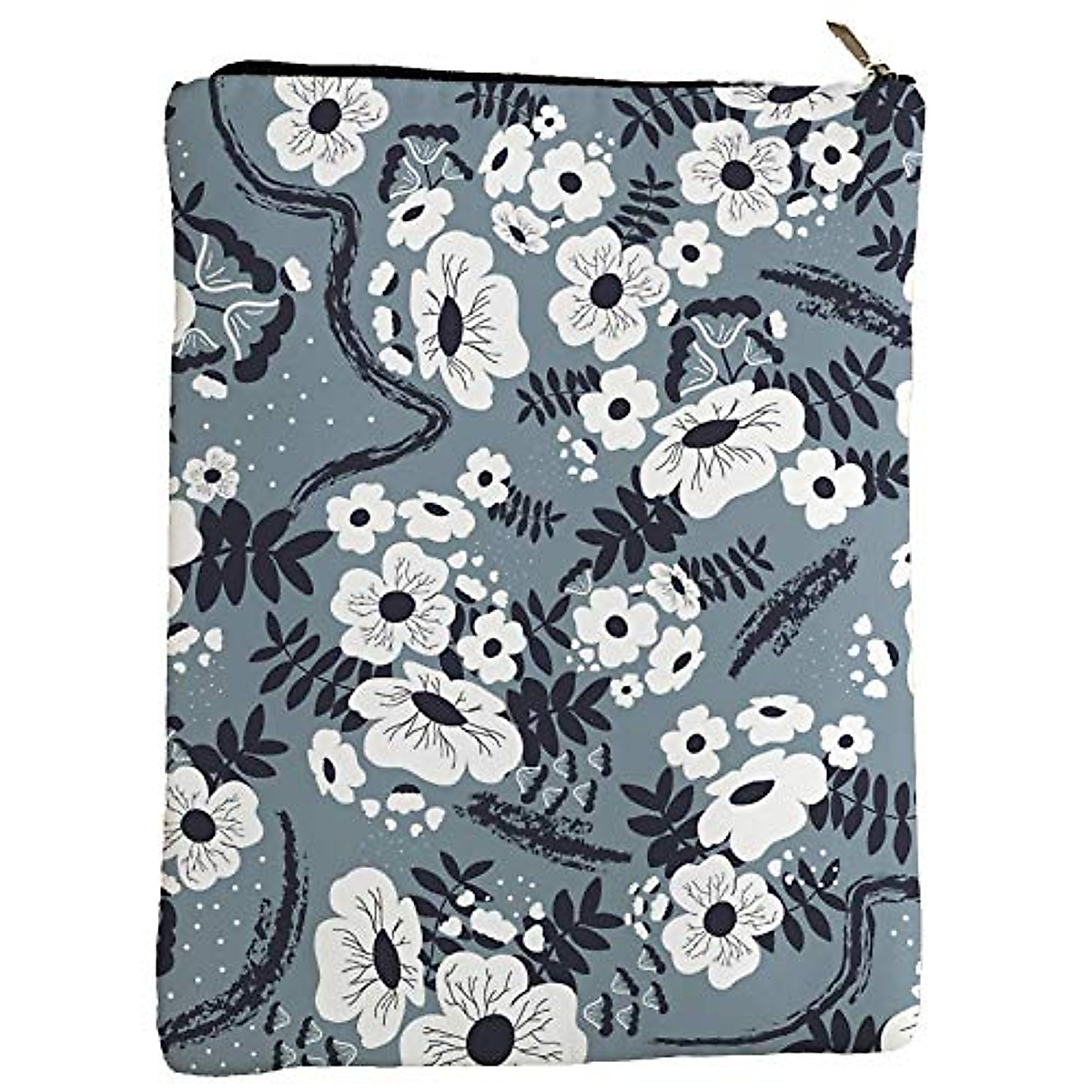 White Flowers Book Sleeve - Book Cover for Hardcover and Paperback - Book Lover Gift - Notebooks and Pens Not Included