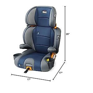 Chicco KidFit Adapt Plus 2-in-1 Belt-Positioning Booster Car Seat, Backless and High Back Booster Seat, for Children Aged 4 Years and up and 40-100 lbs. | Vapor/Grey