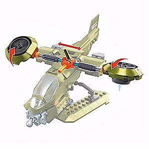 MEGA Halo Toys Vehicle Building Set for Kids, UNSC Hornet Recon Aircraft with 291 Pieces, 2 Micro Action Figures and Accessories, Gift Ideas