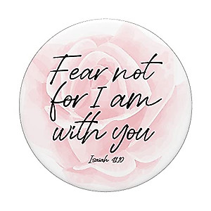 Isaiah Pink Black Bible Verse For Women Christian Quote PopSockets Swappable PopGrip