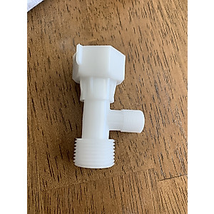 LeonKing Bidet US 7/8"(15/16") Up and down and 3/8" side T adapter plastic 3 way connector with rubber washer