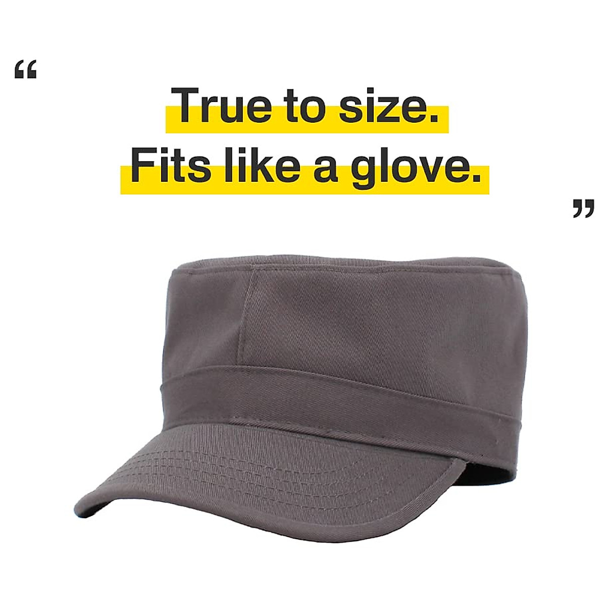 KBETHOS KBK-1464 DGY XL Cadet Army Cap Basic Everyday Military Style Hat (Now with STASH Pocket Version Available)