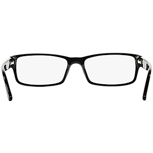 Polo Ralph Lauren Men's PH2065 Rectangular Prescription Eyewear Frames, Shiny Black/Demo Lens, 58 mm