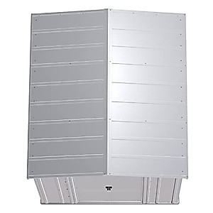 Arrow Sheds 6' x 7' Outdoor Steel Storage Shed, Light Grey