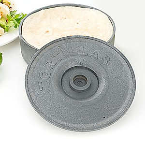 Restaurantware 8.5 x 2.3 Inch Tortilla Warmer 1 Microwavable Tortilla Holder - Lid Included Insulated Gray Plastic Tortilla Keeper Tortilla Server For Homes and Restaurants Durable