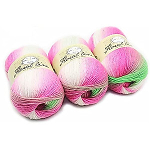 3 Rolls Rainbow Crochet Yarn Skeins Soft Wool Crochet Yarn for Knitting and Crafts, Multicolored Gradient Skeins Sweater Scarf Crafting Woven Skeins Warm Home Tools