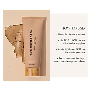 + Lux Unfiltered N°10 Blurring Body Glow (Fragrance Free) - Blurs Imperfections - Washable - Instant - Hydrating - Vegan Body Lotion