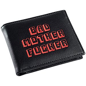 Miramax, LLC Officially Licensed Black/Red Embroidered Bad Mother Leather Wallet