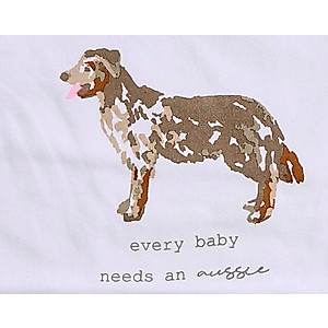 Mud Pie Yellow Lab Dog Print Baby Crawler & Bib Set , 2 Piece Set