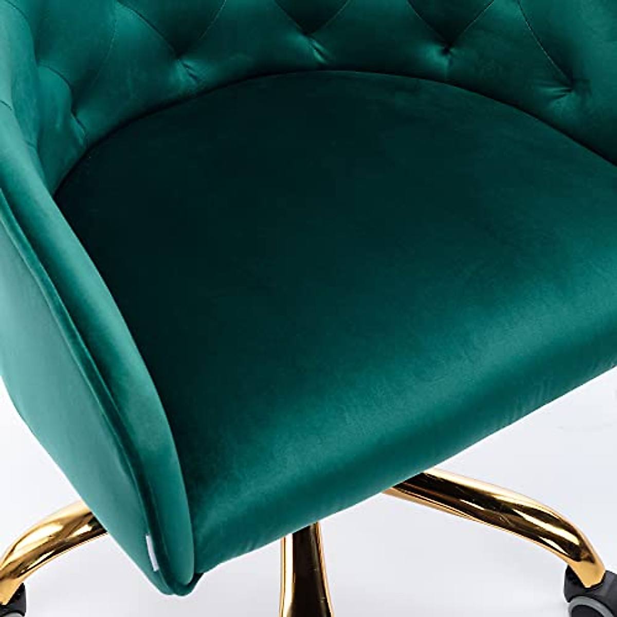 HomSof Home Office Desk Chair Modern Velvet Office Computer Chair Height Adjustable Mid-Back Task Chair