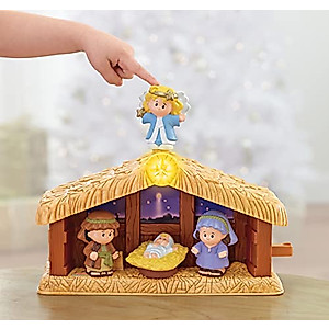 Fisher-Price Little People Deluxe Christmas Story, Nativity Playset with Light, Music and Figures for Toddlers Ages 1 and Up